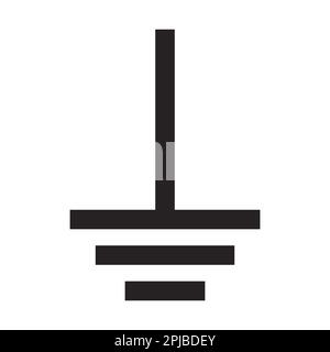 Ground Icon. Symbol of Grounding Lightning or Electrical Current Stock ...