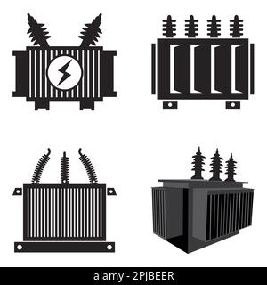 high voltage electrical transformer icon vector symbol design Stock ...