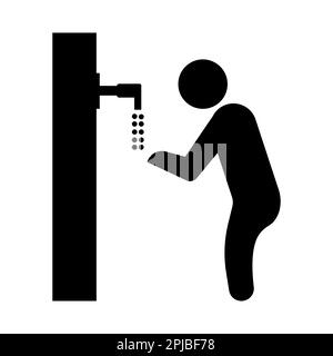 icon of ablution or cleansing before worship in the Islamic religion ...