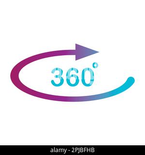 360 degree logos, vector illustration symbol design Stock Photo - Alamy