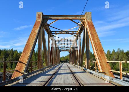 Pite Aelv, railway bridge, Sweden Stock Photo - Alamy