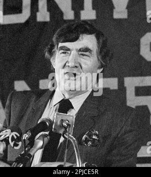 American journalist and politician Pierre Salinger welcomes George E ...