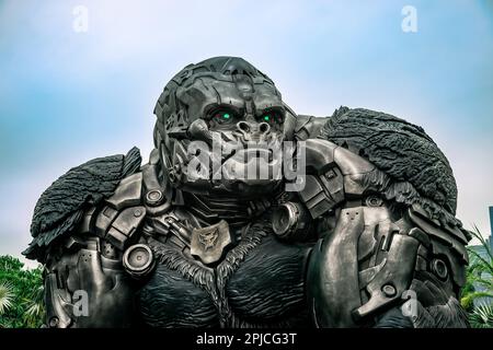 Rise Of The Beasts Transformers statues world tour on display by the ...