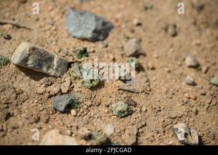 trinitite from Trinity Site, New Mexico isolated on white background ...