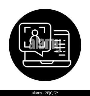 Customer request black line icon. Online comment. Support service Stock ...