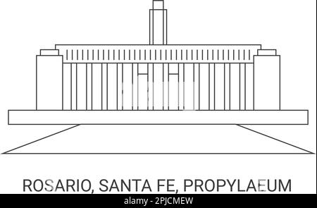 United States, Rosario, Santa Fe, Propylaeum, travel landmark vector ...