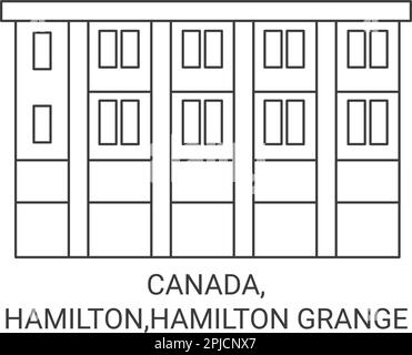 Canada, Hamilton,Hamilton Grange travel landmark vector illustration ...