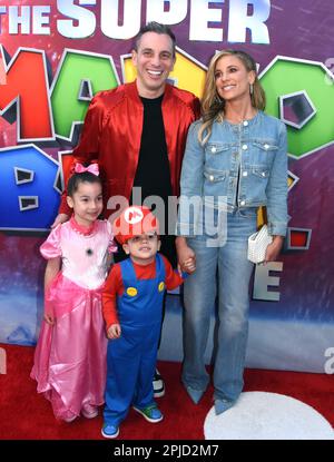 Sebastian Maniscalco and his wife Lana Gomez attending the Warner Bros ...