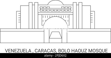 Venezuela , Caracas, Bolo Haouz Mosque, travel landmark vector ...