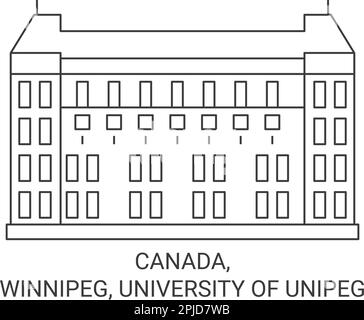 Canada, Winnipeg, University Of Unipeg travel landmark vector ...