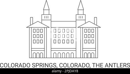 United States, Colorado Springs, Colorado, The Antlers, travel landmark ...