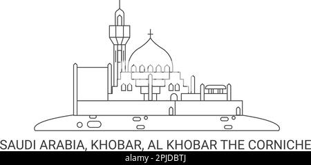 Saudi Arabia, Khobar, Khobar Water Tower, travel landmark vector ...
