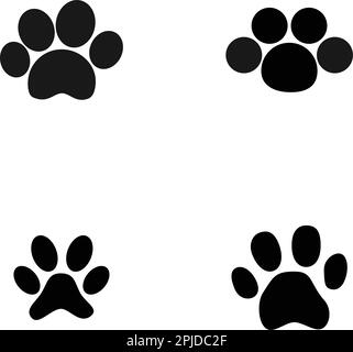 dog footprint logo vektor template Stock Vector Image & Art - Alamy