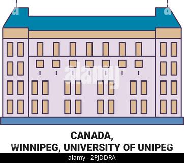 Canada, Winnipeg, University Of Unipeg travel landmark vector ...