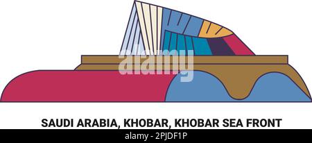 Saudi Arabia, Khobar, Khobar Sea Front, travel landmark vector ...