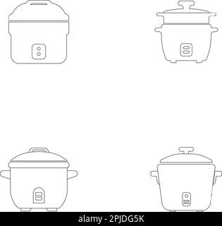 rice cooker icon vektor template Stock Vector Image & Art - Alamy