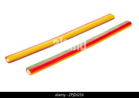 Liquorice paste isolated on the white background. Multicolored candy ...