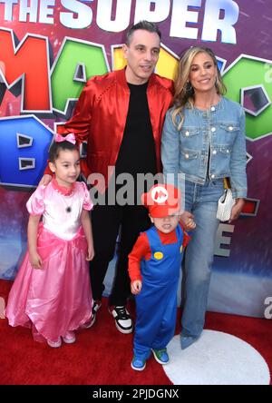 Sebastian Maniscalco and his wife Lana Gomez attending the Warner Bros ...