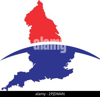Simplified map of United Kingdom outline. Fill and stroke are national ...