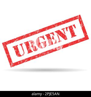 Urgent stamp symbol shadow, label sticker sign button, text banner ...