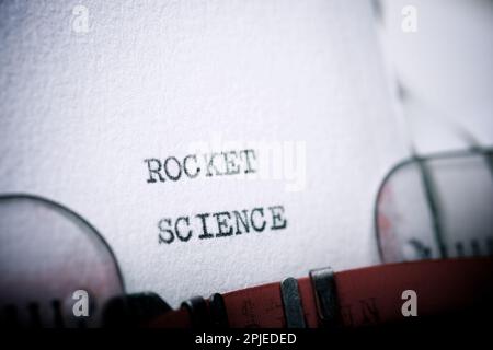 Rocket science text written with a typewriter Stock Photo - Alamy