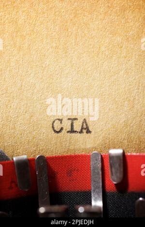 Cia word written with a typewriter Stock Photo - Alamy