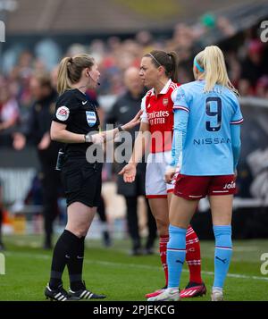 Match referee Abigail Byrne during the Barclays Women's Super League ...