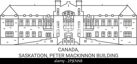 Canada, Saskatoon, Peter Mackinnon Building travel landmark vector ...