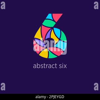 six number character color icon vector illustration Stock Vector Image ...