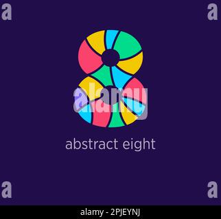 Number eight logo, Logo 8 vector template Stock Vector Image & Art - Alamy