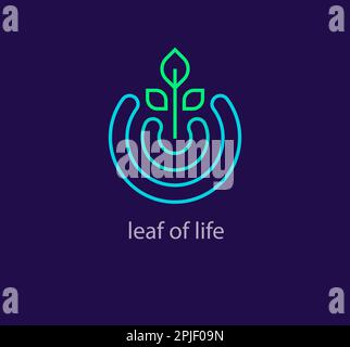 Organic leaf man logo vector. Nature man and eco life logo. Healthcare ...