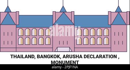 Thailand, Bangkok, Arusha Declaration , Monument travel landmark vector ...