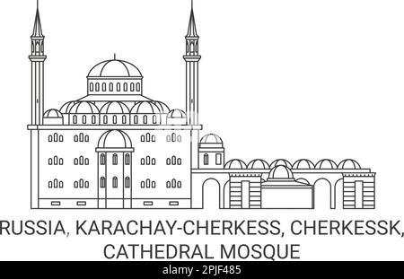 Russia, Karachaycherkess, Cherkessk, Cathedral Mosque travel landmark ...