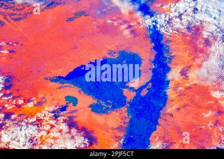 Nile River. Scenics of planet Earth seen from space. Digital ...