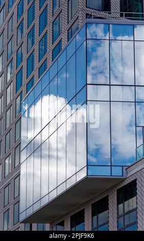 Eagle + West podium block is a two-story mirror Stock Photo - Alamy