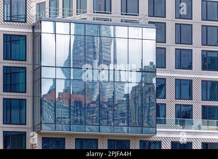 Eagle + West podium block is a two-story mirror Stock Photo - Alamy