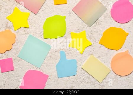 Colorful sticky notes on grunge background Stock Photo - Alamy