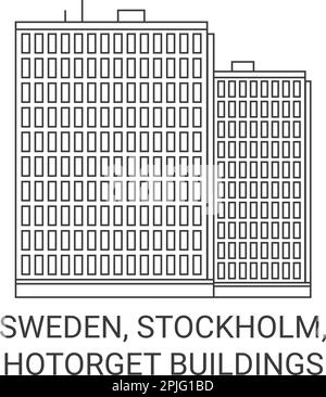 Sweden, Stockholm, Hotorget Buildings travel landmark vector ...