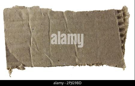 Piece of crumpled brown paper isolated on white background Stock Photo ...