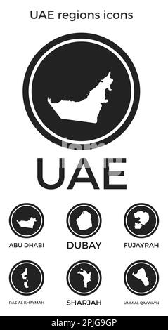 Vector illustration of maps of United Arab Emirates Stock Vector Image ...