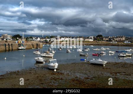 City Of Roscoff At The Finistere Atlantic Coast In Brittany, France ...