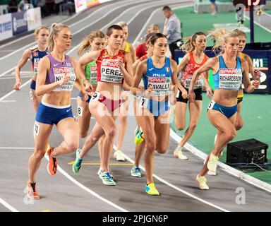Ludovica Cavalli of Italy competing in the women’s 3000m heats at the ...
