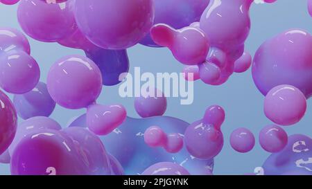 3D illustration of colorful metaballs Stock Photo - Alamy