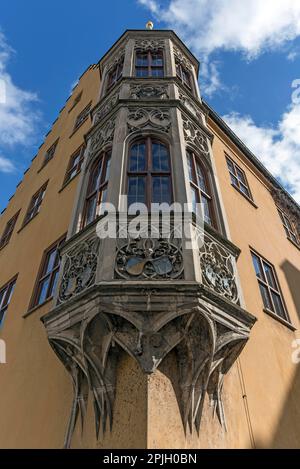 Historic bay window of a residential building, Albrecht-Duerer-Str.11 ...