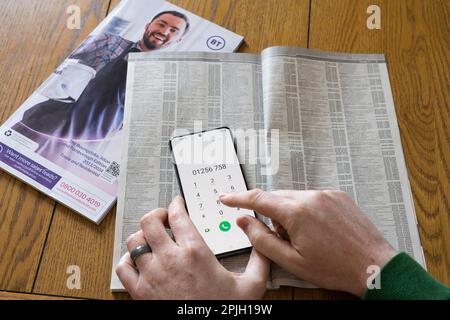 the BT telephone directory Stock Photo - Alamy
