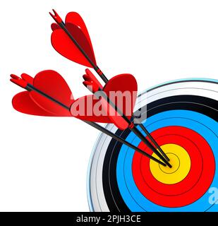 3d rendering of target and arrows Stock Photo - Alamy