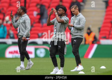 Bali Mumba #17 of Plymouth Argyle in action during the Papa John's Trophy Final match Bolton ...