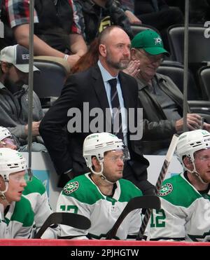 Dallas Stars head coach Peter DeBoer in the second period of an NHL ...