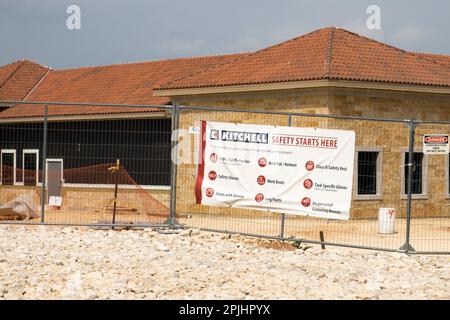 Georgetown, Texas USA - construction job-site entrance sign Stock Photo ...