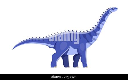 Cartoon hypselosaurus dinosaur character. Cute giant dino animal vector ...